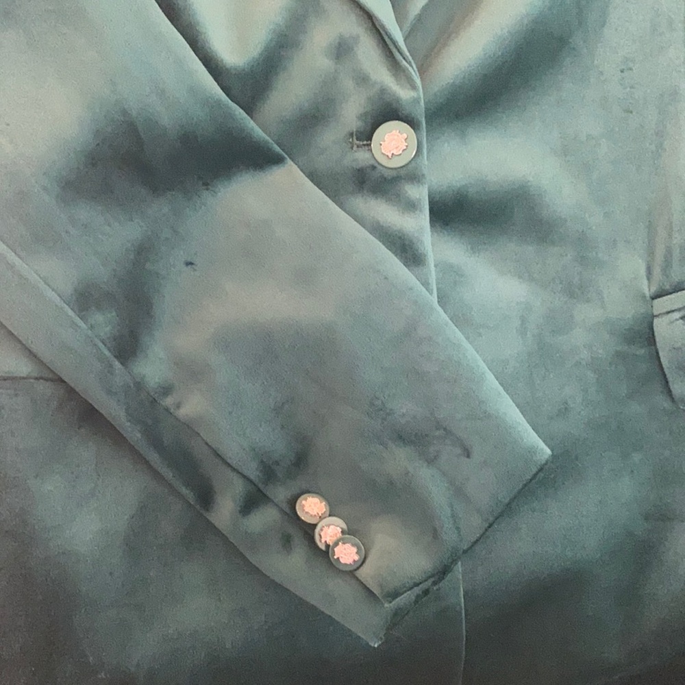 Sunday Up Emerald Green Velvet Blazer - Gem